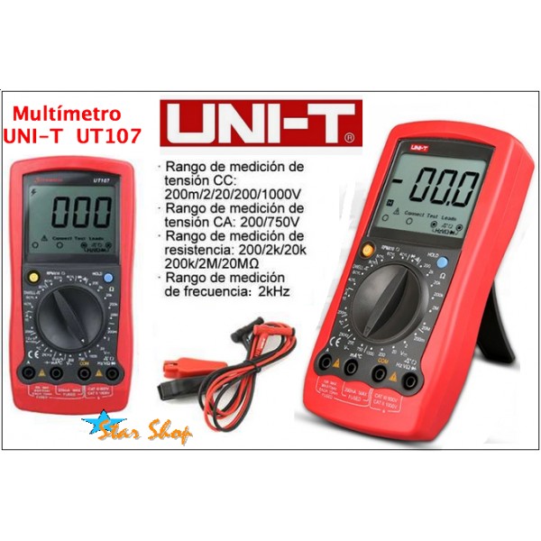 MULTÍMETRO UT107 AUTOMOTRIZ UNI-T - Starshop