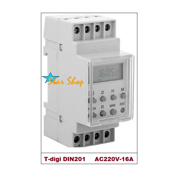 INTERRUPTOR HORARIO DIGITAL digi DIN (TIMER) - Starshop