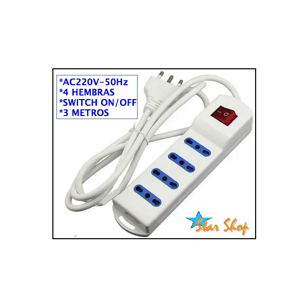 EXTENSIÓN ELÉCTRICA AC220V- 3 METROS - Starshop